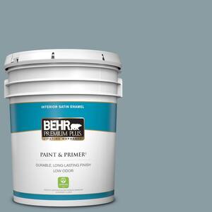 BEHR ULTRA 1 qt. #540F-4 Shale Gray Extra Durable Satin Enamel Interior ...