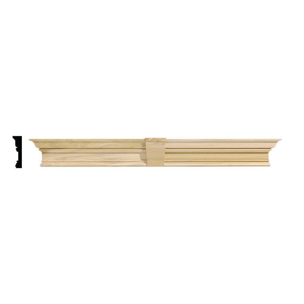 Ornamental Mouldings PED01SGL 1.68 in. x 6 in. x 53-7/8 in. White ...