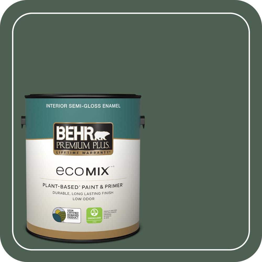 BEHR PREMIUM PLUS 1 gal. #PPU11-20 Congo Semi-Gloss Enamel EcoMix Plant ...
