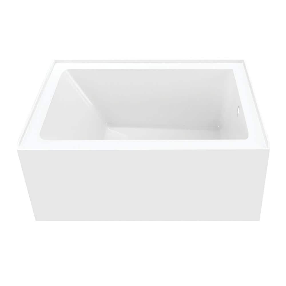 Kingston Brass Aqua Eden 48 in. x 36 in. Acrylic Rectangular Alcove ...