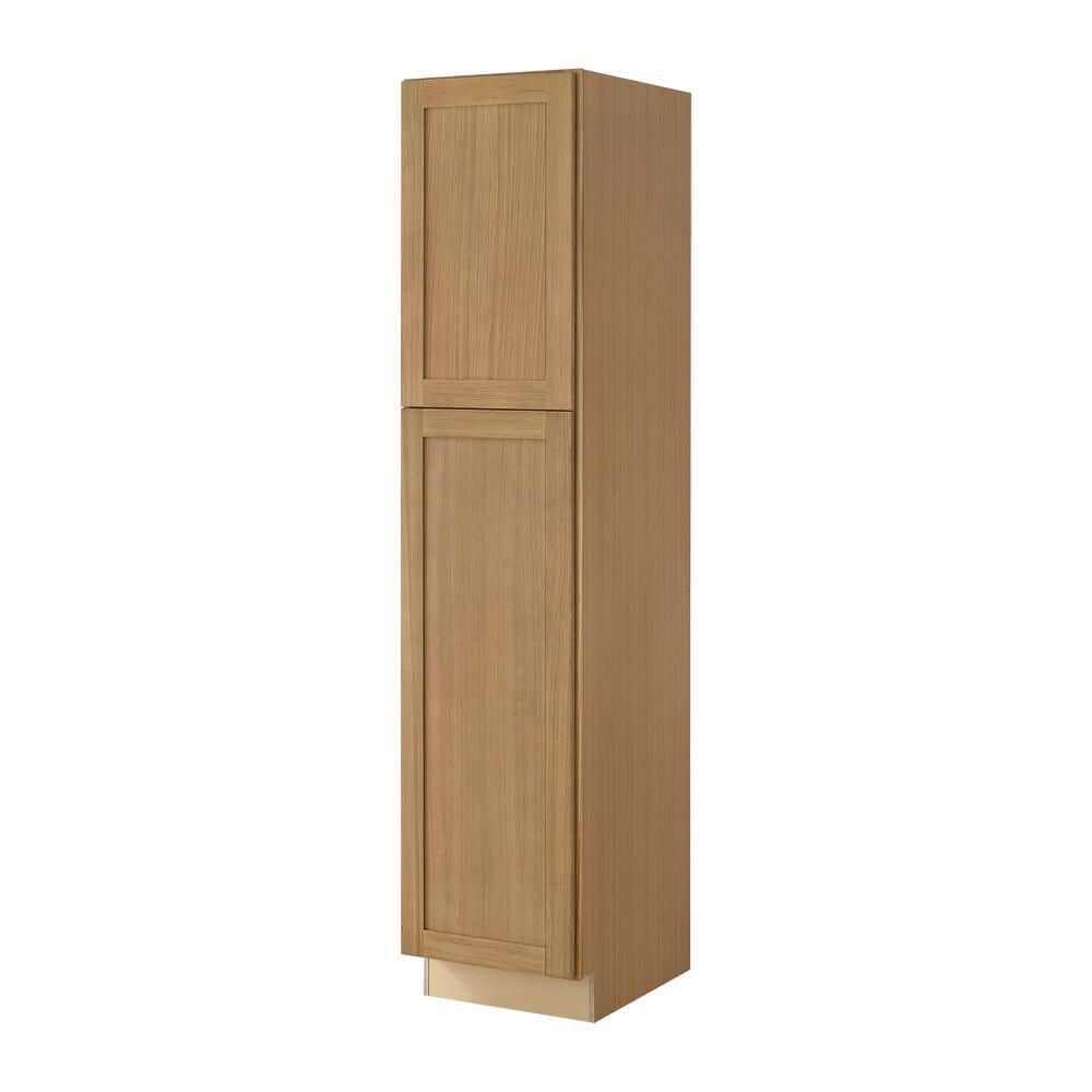 Hampton Bay Avondale 18 in. W x 24 in. D x 84 in. H Ready to Assemble Plywood Shaker Pantry ...