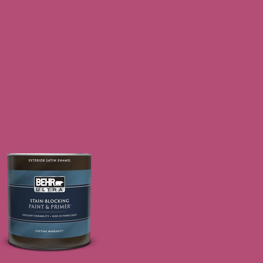 BEHR ULTRA 1 qt. #P120-6 Diva Glam Satin Enamel Exterior Paint & Primer ...