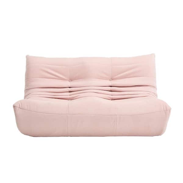 HOMEFUN 53.14 in. Modern Pink Flannelette Tufted Caterpillar-like ...