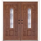 Feather River Doors 74 in. x 81.625 in. Medina Zinc Center Arch Lite ...