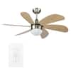 CARRO Minimus 38 in. Indoor Silver Smart Ceiling Fan with Light Kit and ...