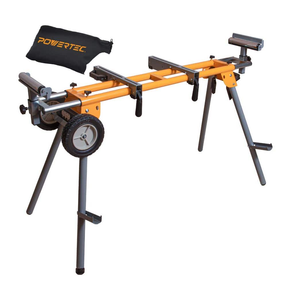 ‎POWERTEC Portable and Foldable Miter Saw Stand 330 lbs. Load Capacity ...
