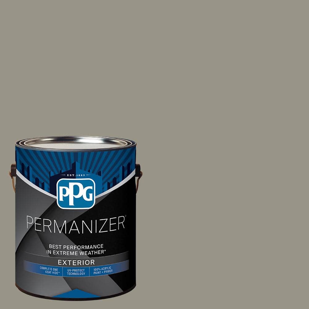 PERMANIZER 1 gal. PPG0999-4 Steeped Tea Flat Exterior Paint PPG0999-4PZ ...