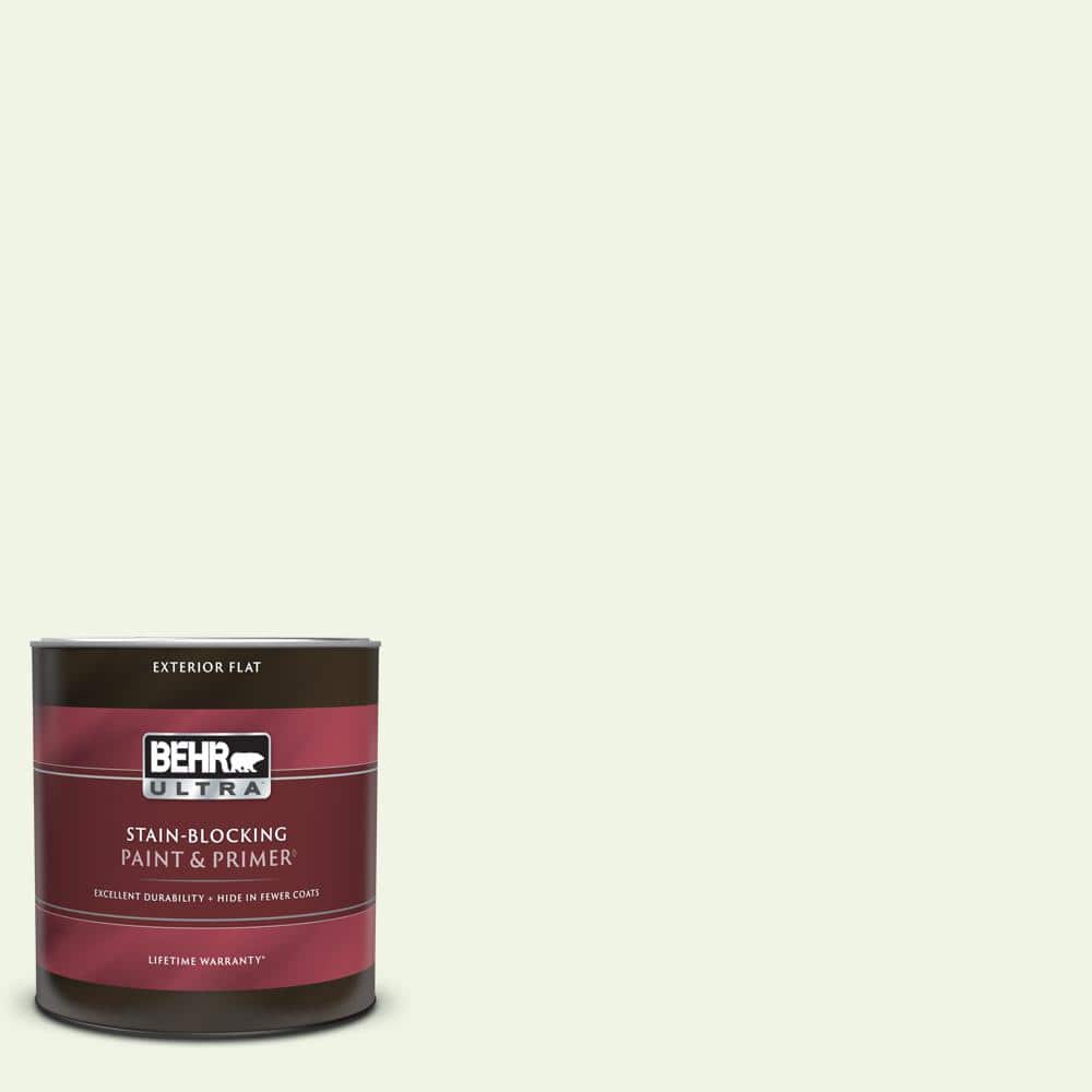 BEHR ULTRA 1 qt. #M370-1 Fresh Dew Flat Exterior Paint & Primer 485004 ...