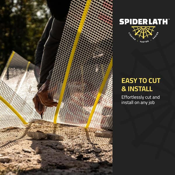 Spiderlath Fiberglass Lath System SpiderLath 4 Ft. X 75 Ft. 300 Sq.