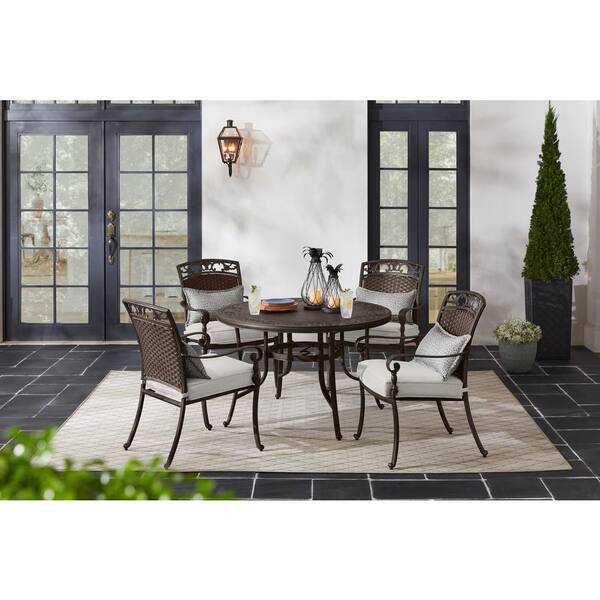 Costway Black 4-Piece Metal Outdoor Patio Conversation Set with ...