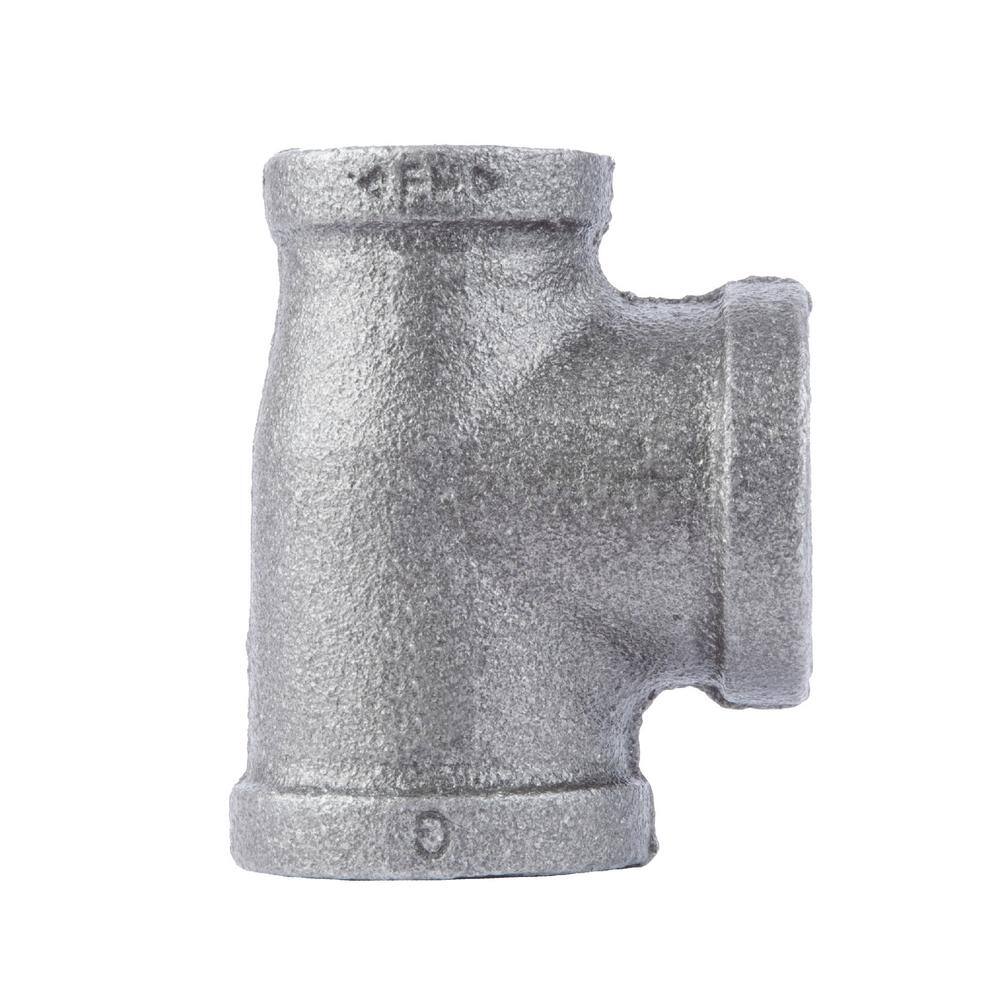 STZ 1 in. x 3/4 in. x 1 in. Black Iron Reducing Tee PDB RT-1341 - The ...