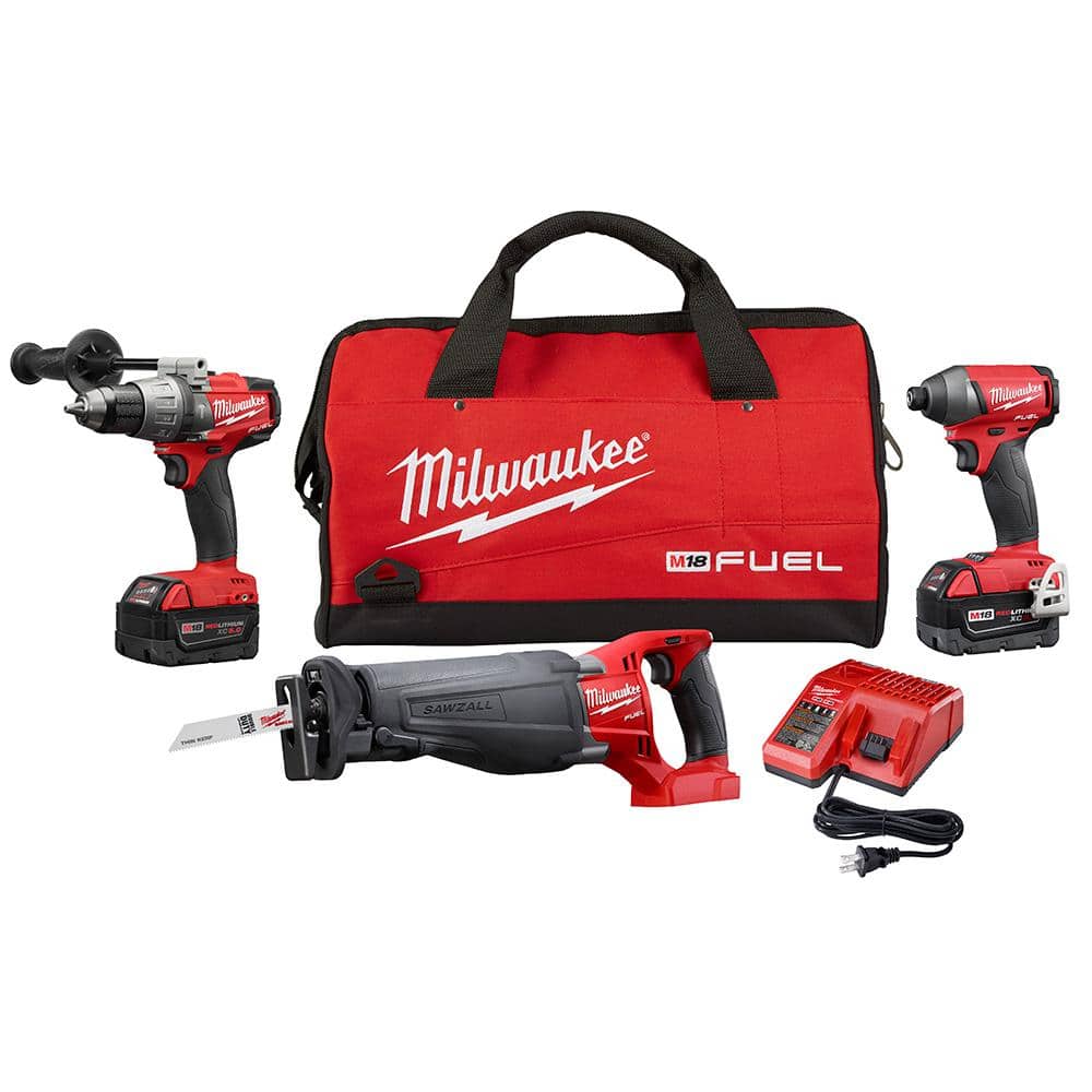Milwaukee M18 FUEL 18-Volt Lithium-Ion Brushless Cordless Hammer Drill ...