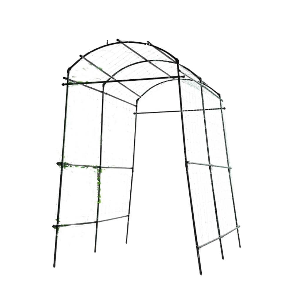 FAWEY TRED INC 84 in. H Metal Tall Archway Arbor Tunnel Garden Arch ...