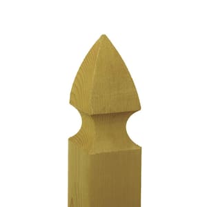 4 in. x 4 in. x 8 ft. Pressure-Treated Pine French Gothic Fence Post ...
