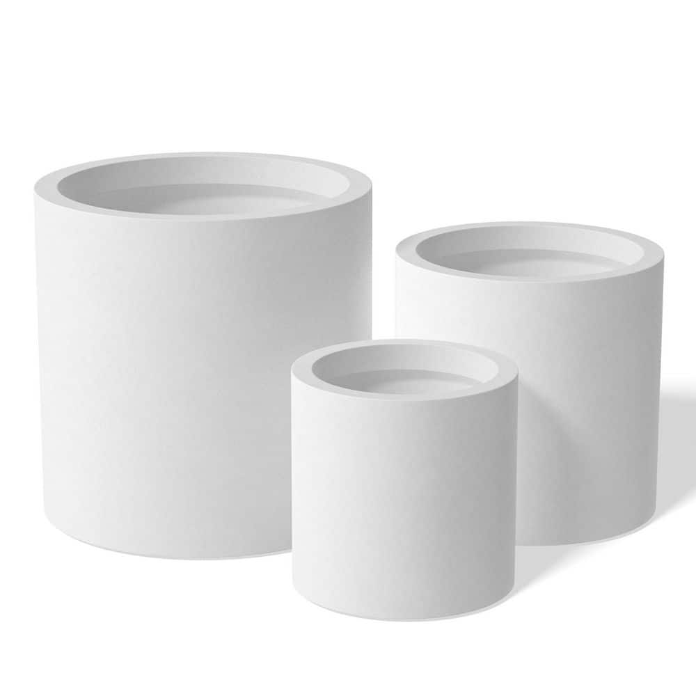 Sapcrete 10 in. 13 in. 16 in. Crisp White(Enhanced Core) Concrete Round ...
