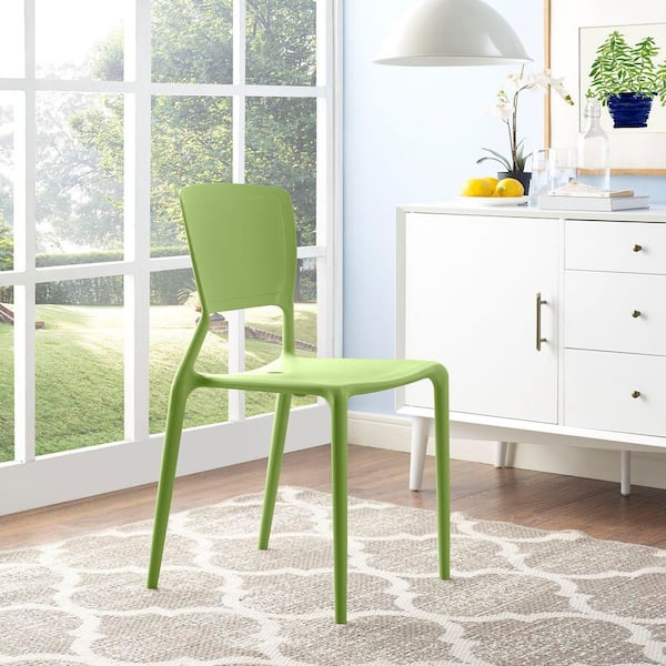 MODWAY Fine Contemporary Modern Molded Plastic Stacking Dining Side ...