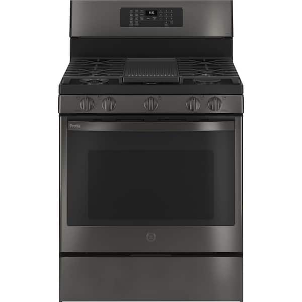 GE Profile 30 in. 5.6 cu. ft. Gas Range with Self-Cleaning Convection ...