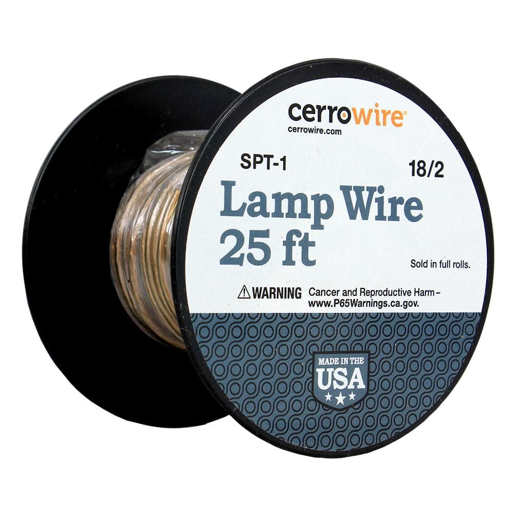 Cerrowire 25 ft. 18/2 Gold Stranded Lamp Wire 251-1014AR - The Home Depot
