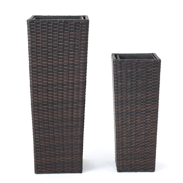 Litton Lane 31 in. 25 in. and 20 in. Extra Large Brown Metal Indoor ...