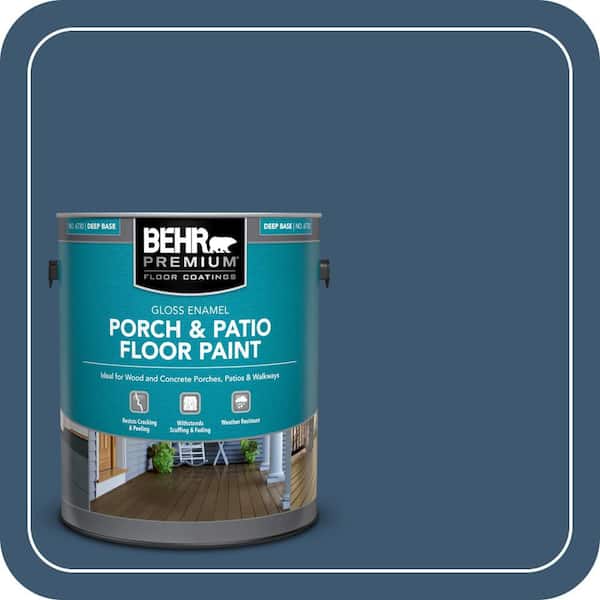 BEHR PREMIUM 1 gal. #BXC-24 Atlantic Tide Gloss Enamel Interior ...