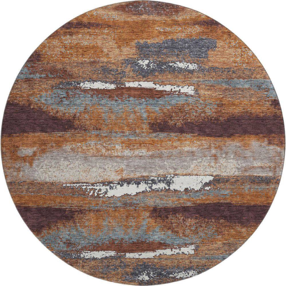 Addison Rugs Mayfield Premium Machine Washable Abstract AMF942 Copper 8 ...