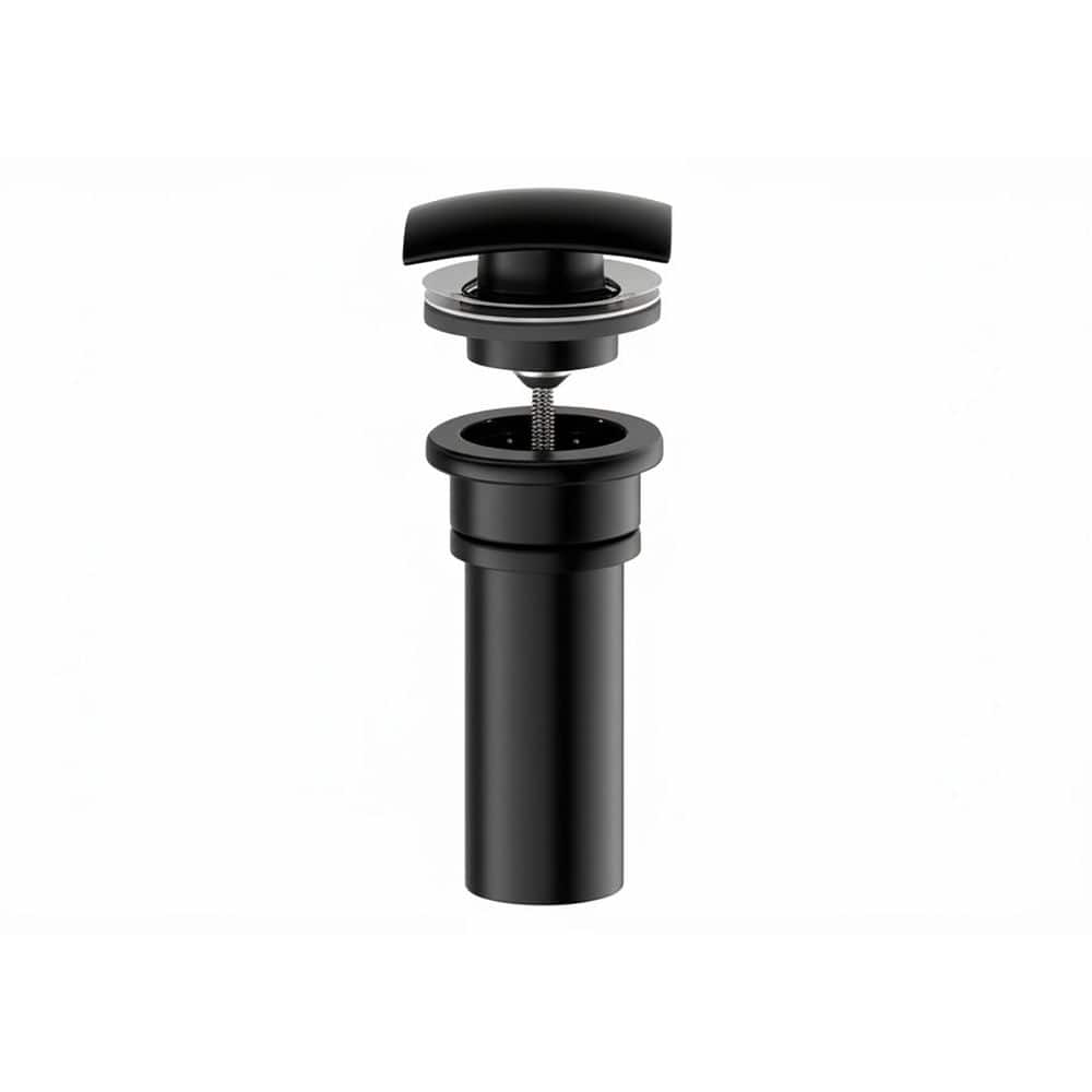 LaToscana Square Collection Pop Up Bathroom Sink Drain in Matte Black ...
