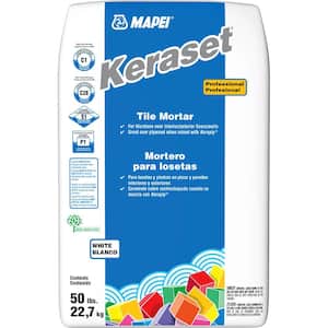 Mapei Keraset White 50 lb. White Wall Powder Mortar 1291423PP - The ...