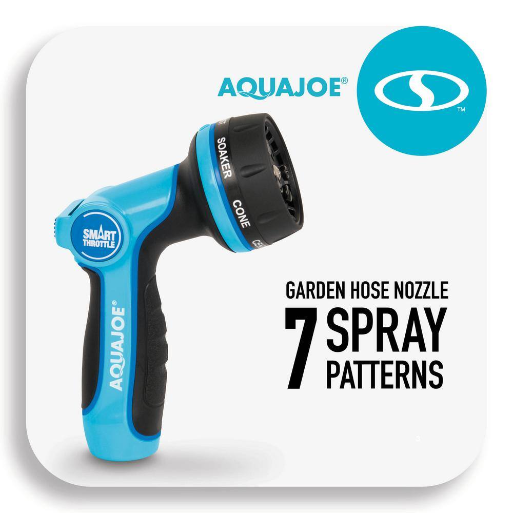 AQUA JOE Heavy-Duty Indestructible Metal Multi Function Adjustable Hose ...