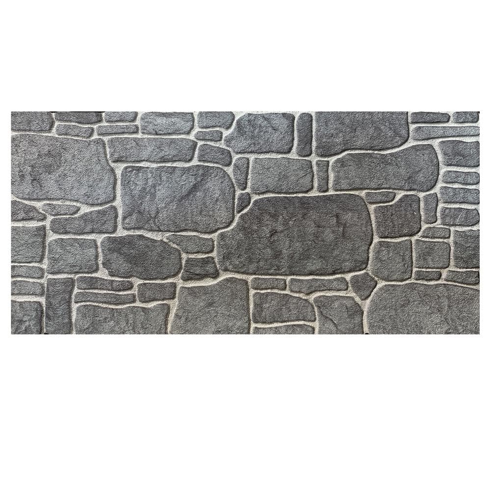 Dundee Deco Falkirk Uffcott II 39.4 in. x 19.7 in. Blue Grey Faux Stone ...