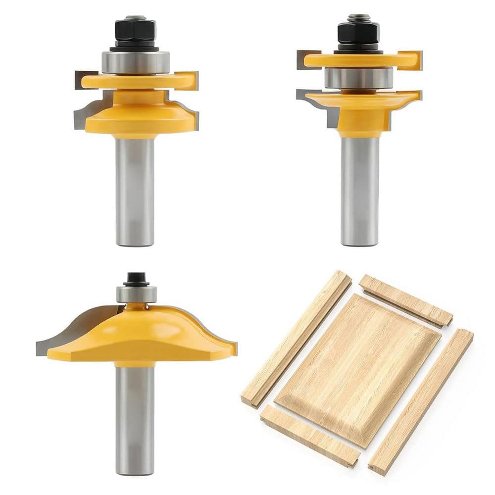 Afoxsos 0 in. x 0 ft. x 0 ft. Raised Project Panel Router Bits Set 1/2 ...