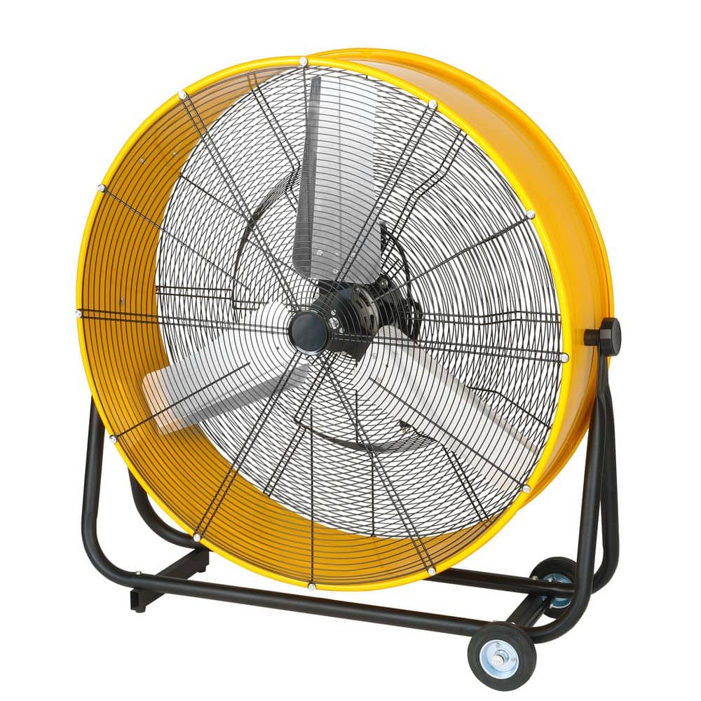 Edendirect 36 in. High Velocity Heavy Duty Metal Industrial Yellow Drum ...
