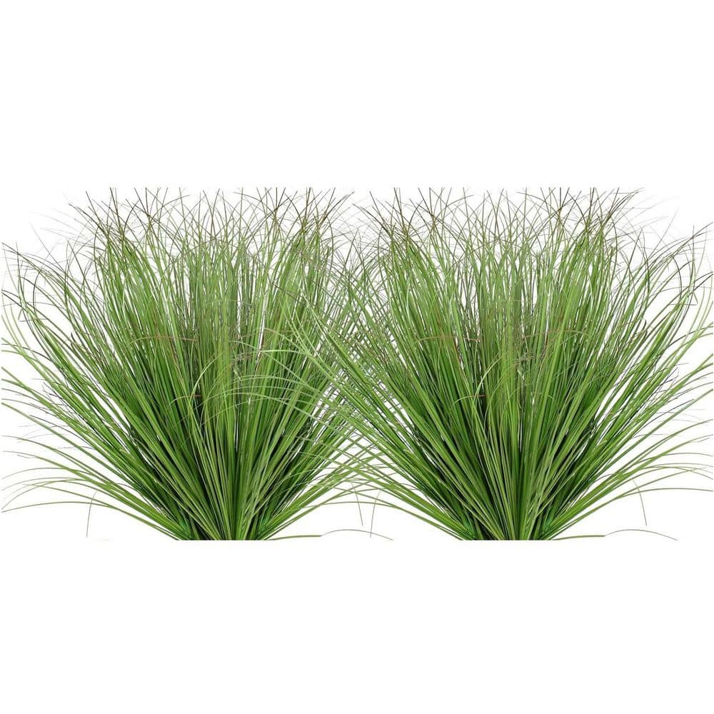 20 in. Green Artificial Wheat Grass Tall Stems Outdoor UV Resistant ...