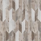 Florida Tile Home Collection Painted Wood Beige Chevron 6 in. x 24 in ...