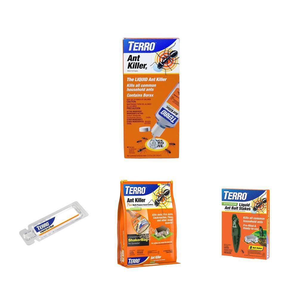 TERRO 2 oz. Indoor Ant/Insect Killer, Ant Killer Baits (6-Count), 3 lb ...