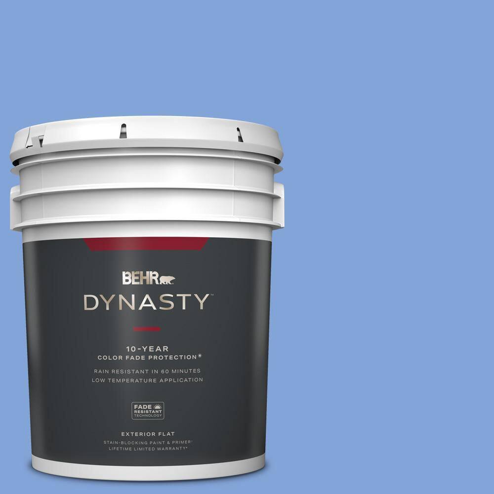 BEHR DYNASTY 5 gal. #P530-4 Periwinkle Flat Exterior Stain-Blocking ...