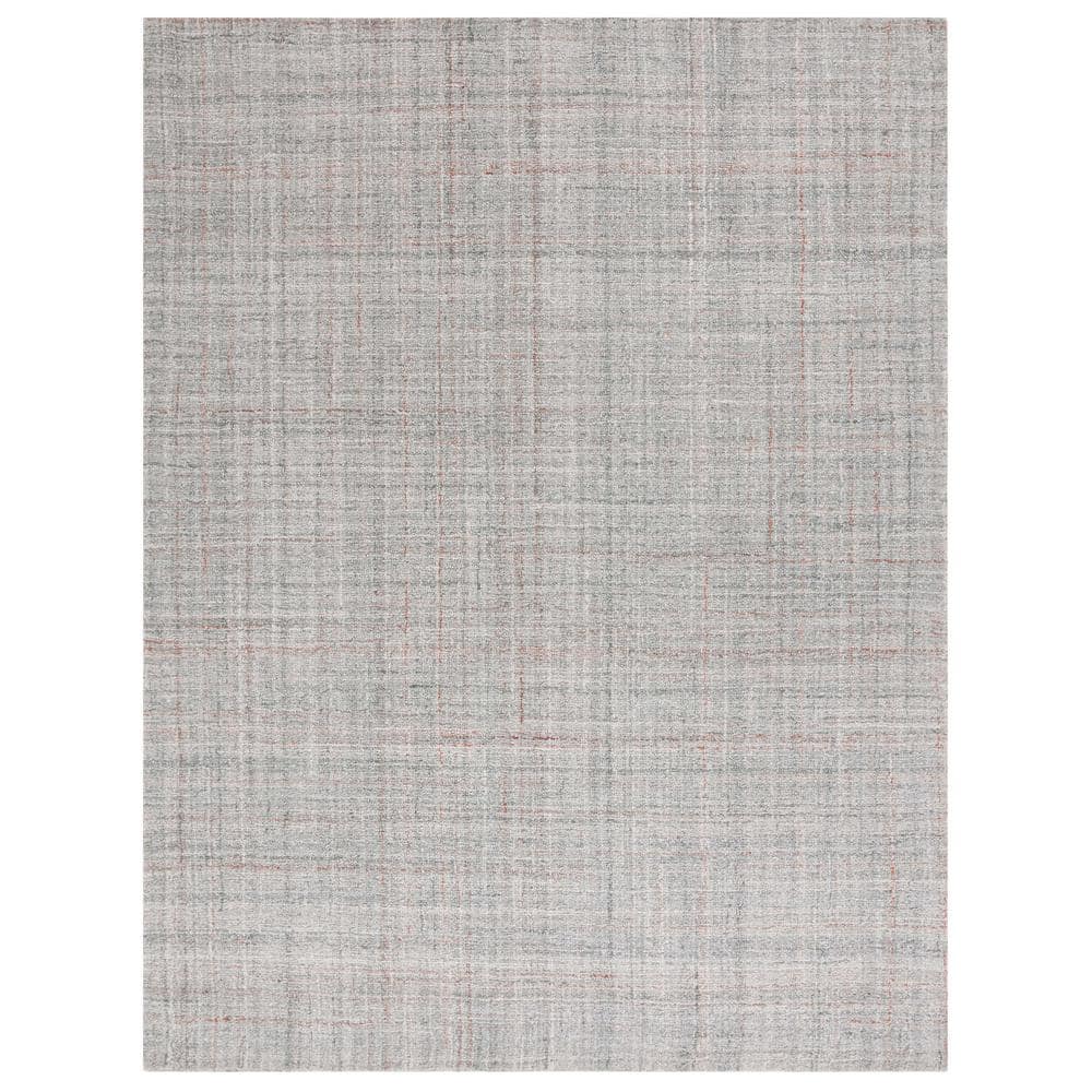 SAFAVIEH Abstract Gray/Rust 8 ft. x 10 ft. Plaid Unitone Area Rug ...