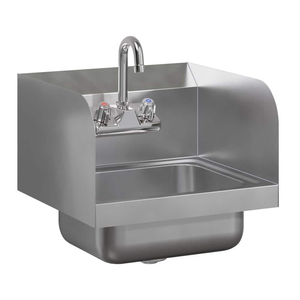 AMGOOD 15in x 15in Stainless Steel Wall Mount Hand Sink. Commercial ...