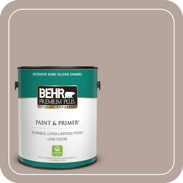 BEHR PREMIUM PLUS 1 gal. #BNC-12 Mauvelous Semi-Gloss Enamel Low Odor ...