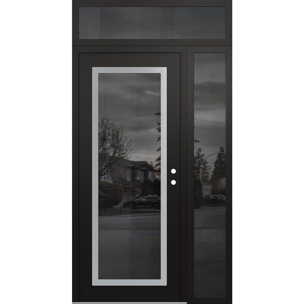 Tessari Doors C1 48 in. x 96 in. Silver P Left-Hand/Inswing Mirrored ...