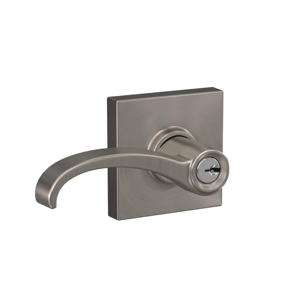 Schlage Custom Whitney Satin Nickel Keyed Entry Door Handle F51A 619 ...