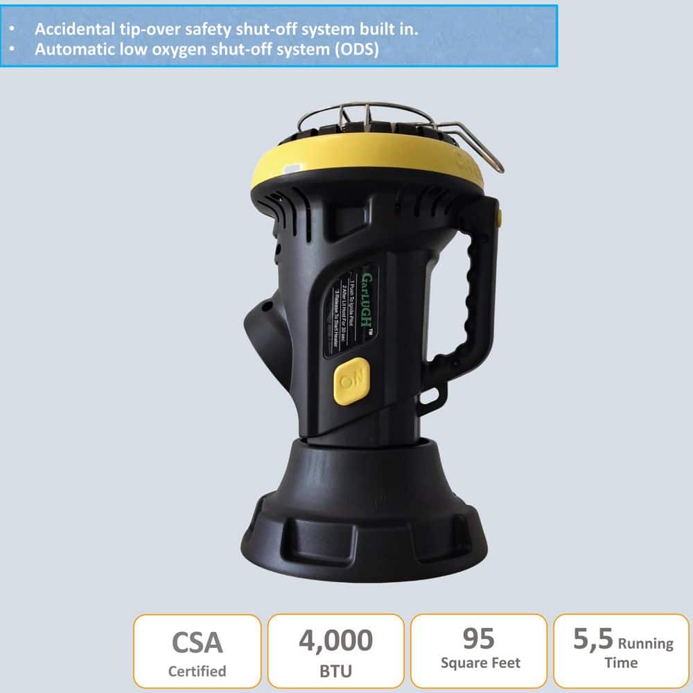 4000BTU ABS+Steel(Q235) Portable Propane Patio Heater With ODS & Tip ...