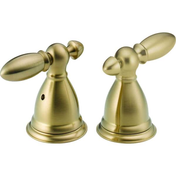 Delta Pair of Victorian Gold Lever Handles for Roman Tub Faucets ...