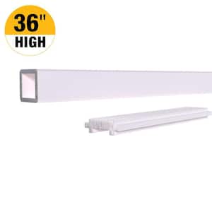 PEAK Aluminum Railing 6 ft. Black Aluminum Deck Railing Picket and ...