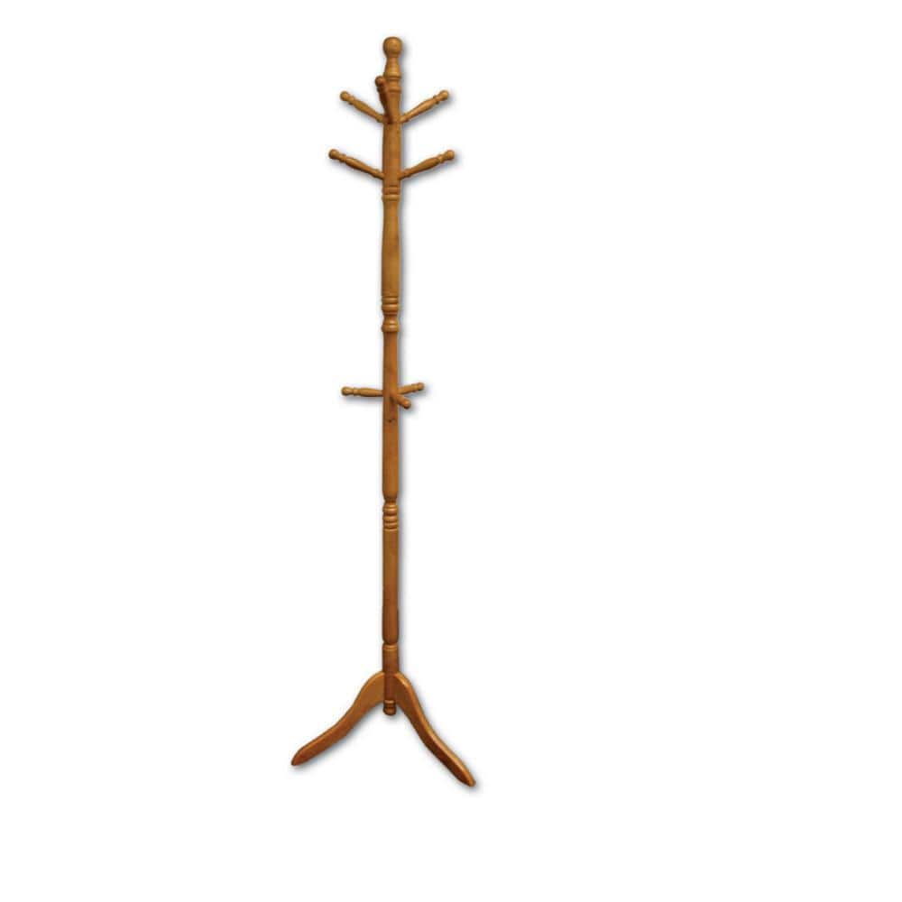 ORE International Natural Wood Swivel Coat Rack N10081-NAB - The Home Depot