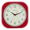 Westclox 32948R- Westclox 9.5" Red Square Retro Silent Wall Clock ...