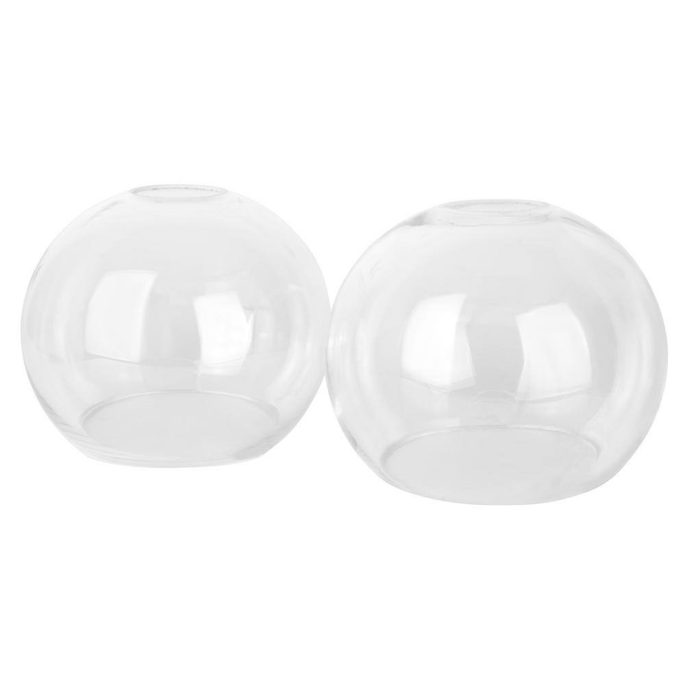 Kira Home Odette 475 In Clear Glass Globe Pendant Shade With 1625 In Neckless Fitter 2 Pack