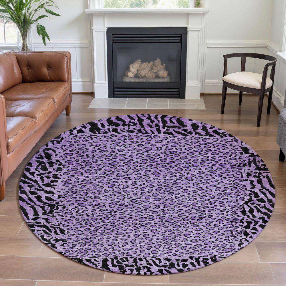 Addison Rugs Mayfield Premium Machine Washable Abstract AMF1230 Purple ...