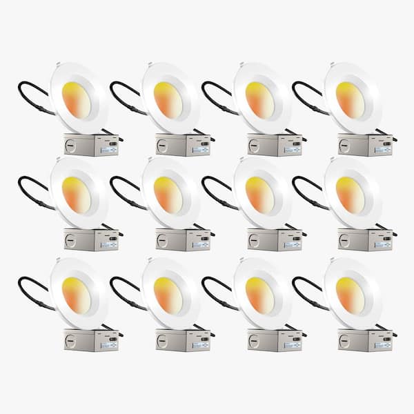 6in LED Recessed Light with Night Light, CRI90 3000K/4000K/5000K ...