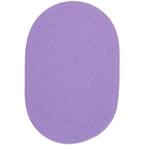 Rhody Rug Joy Braids Solid Violet 2 ft. x 4 ft. Oval Indoor/Outdoor ...