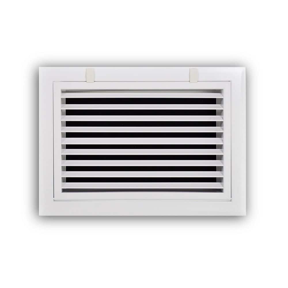TruAire 12 in. x 8 in. White Aluminum Fixed Bar Return Air Filter ...